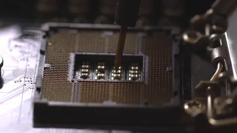 Process of repairing and soldering cpu c... | Stock Video | Pond5