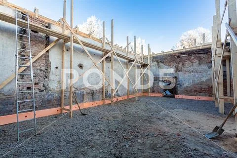 Process of solidification of concrete floor before pouring and ...