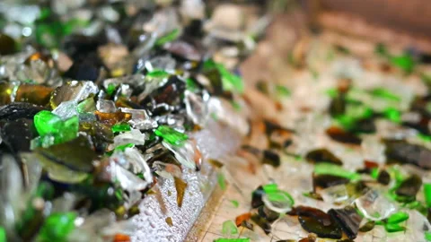Process of sorting glass garbage on a vi... | Stock Video | Pond5
