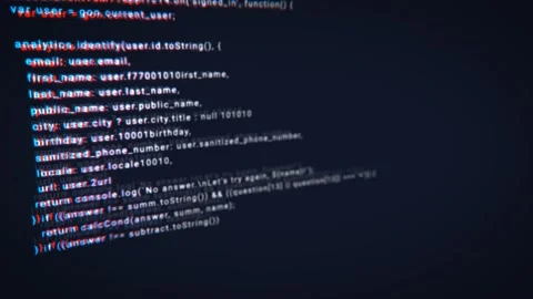 The process of writing digital code by a... | Stock Video | Pond5