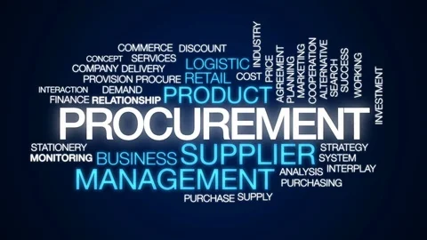 Procurement animated word cloud, text de... | Stock Video | Pond5