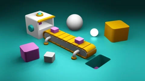 Product production process with a runnin... | Stock Video | Pond5