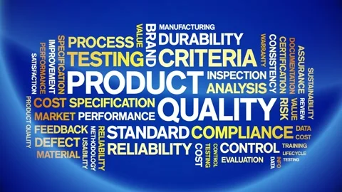 Product Quality animated word cloud,anim... | Stock Video | Pond5