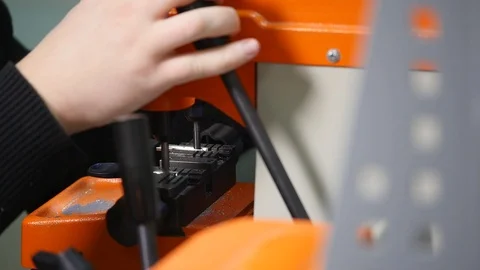 Production of keys. Making a copy of the... | Stock Video | Pond5