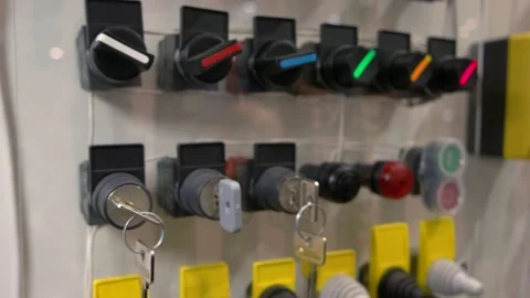 Production line control panel. Multi-col... | Stock Video | Pond5