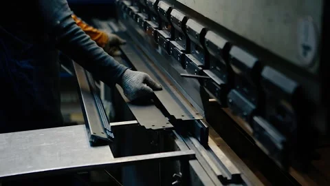Production of metal corners - the press ... | Stock Video | Pond5