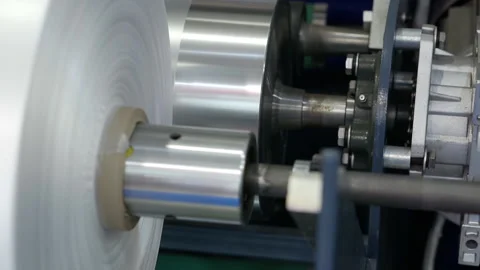 Production process of polyethylene film. | Stock Video | Pond5