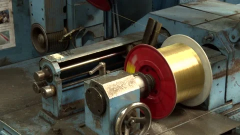 Production of wire by drawing technology... | Stock Video | Pond5