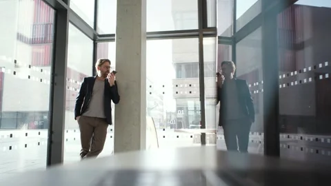 Productivity on the go: Businessman with... | Stock Video | Pond5