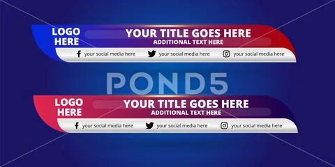 Professional Broadcast Lower third Design Template: Royalty Free #228253842