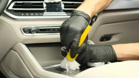 Professional cleaning of the car interio... | Stock Video | Pond5