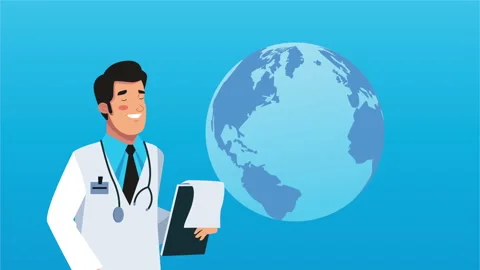 professional doctor with checklist preve... | Stock Video | Pond5