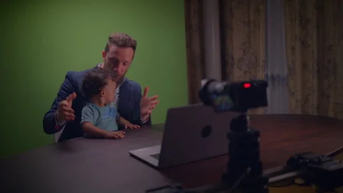 Professional Filming with a Child in a C... | Stock Video | Pond5