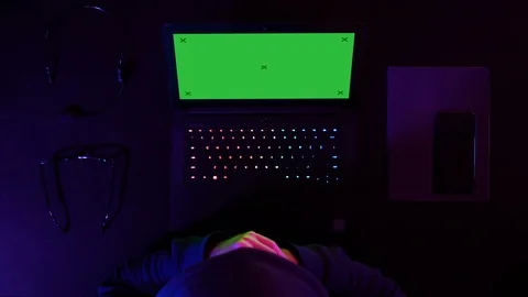 Professional Gamer Watching Stream Of A ... | Stock Video | Pond5