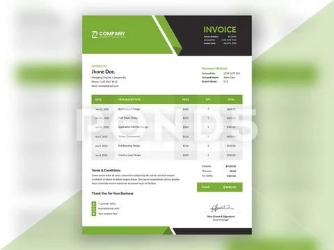 PSD Template: Professional Invoice template #220783989