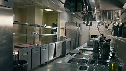 professional kitchen in the hotel restau... | Stock Video | Pond5