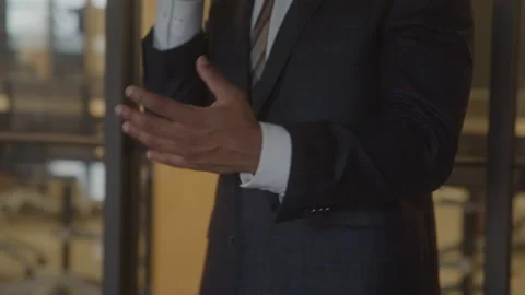 Professional Male Hand Gestures While on... | Stock Video | Pond5