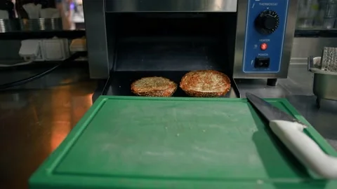 Professional restaurant kitchen - burger... | Stock Video | Pond5