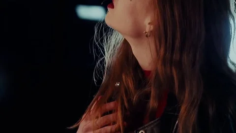 Professional singer dancing and singing ... | Stock Video | Pond5