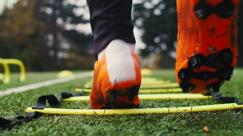 Professional soccer player with agility ... | Stock Video | Pond5