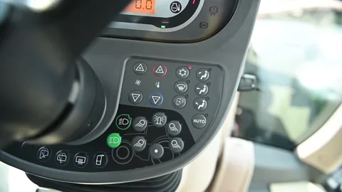 Professional tractor controlling panel i... | Stock Video | Pond5