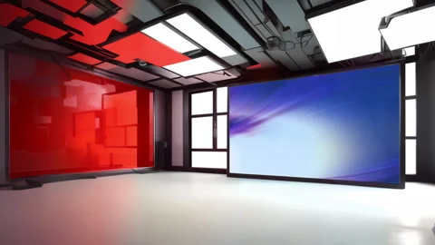 Professional Virtual TV Studio Backgroun... | Stock Video | Pond5