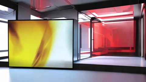 Professional Virtual TV Studio Backgroun... | Stock Video | Pond5