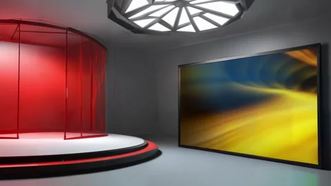 Professional Virtual TV Studio Backgroun... | Stock Video | Pond5