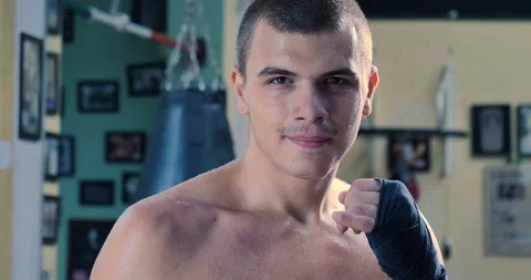 A professional young boxer with fit body... | Stock Video | Pond5