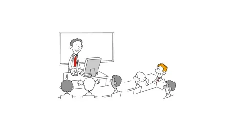 professor giving lecture to students ske... | Stock Video | Pond5