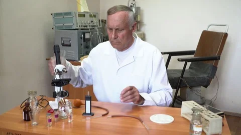 Professor working with blood in the labo... | Stock Video | Pond5