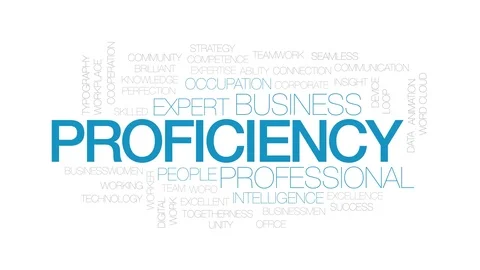Proficiency animated word cloud. Kinetic... | Stock Video | Pond5