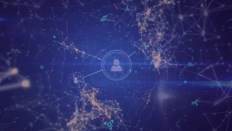 Profile icons and asymmetrical lines wit... | Stock Video | Pond5