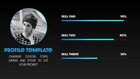 Profile Stats Template ~ After Effects Template #231861564