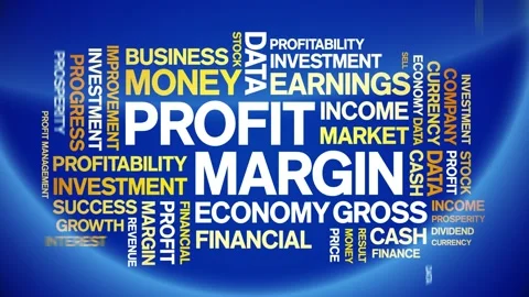 Profit Margin animated word cloud,animat... | Stock Video | Pond5
