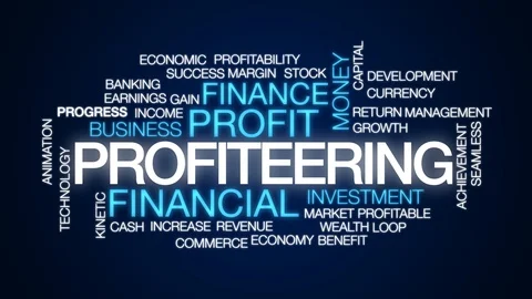 Profiteering animated word cloud. Kineti... | Stock Video | Pond5