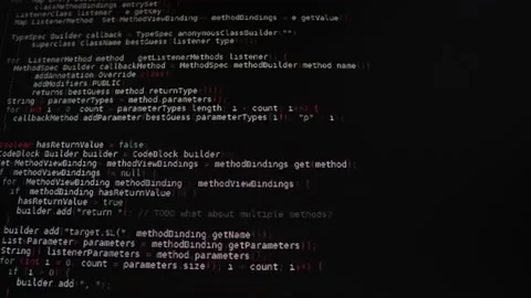 Program code on black screen, programmin... | Stock Video | Pond5