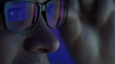 programmer, a man in front of a computer... | Stock Video | Pond5