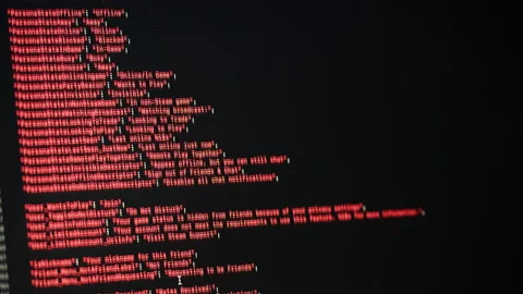 Programmer using laptop. Program code an... | Stock Video | Pond5