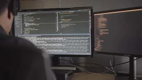 Programmer Working Late in the Office, C... | Stock Video | Pond5