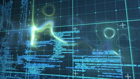 Programming code and data visualization ... | Stock Video | Pond5