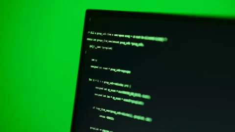 Programming code running on computer scr... | Stock Video | Pond5