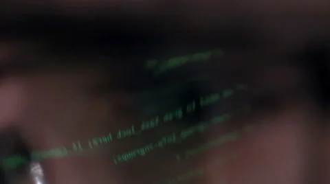 Programming Code Running Down A Computer Screen Terminal Stock Video ...