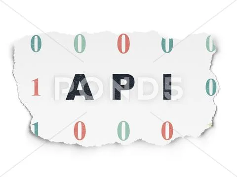 Programming concept: Api on Torn Paper background: Graphic #59879525