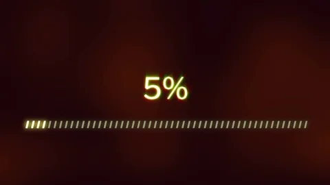 Progress bar and numbers counting from 0... | Stock Video | Pond5