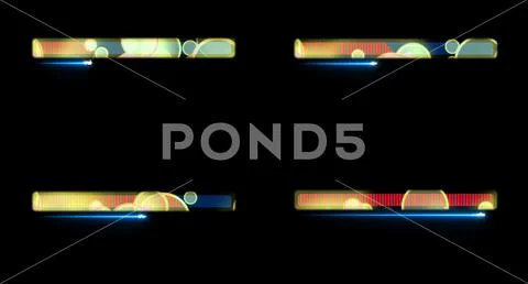 Progress bar four pagkage with laser shoot animation loading bar red ...