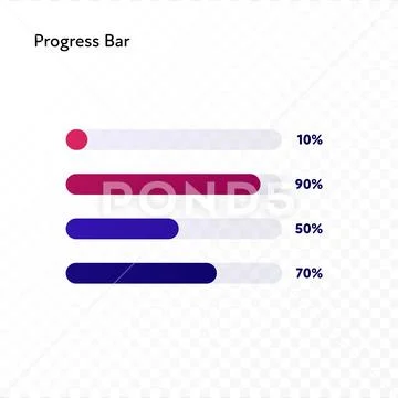 Progress bar isolated on white to transparent background: Graphic ...