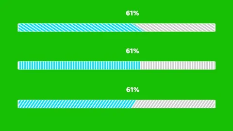 Progress bar three pack animation white ... | Stock Video | Pond5
