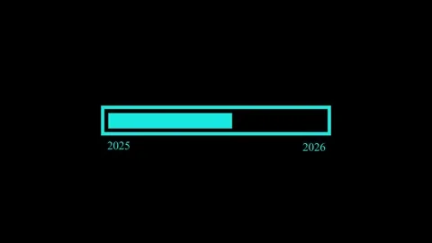 Progress Bar Transition from 2025 to 202... | Stock Video | Pond5
