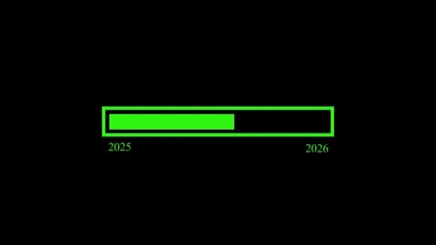 Progress Bar Transition from 2025 to 202... | Stock Video | Pond5